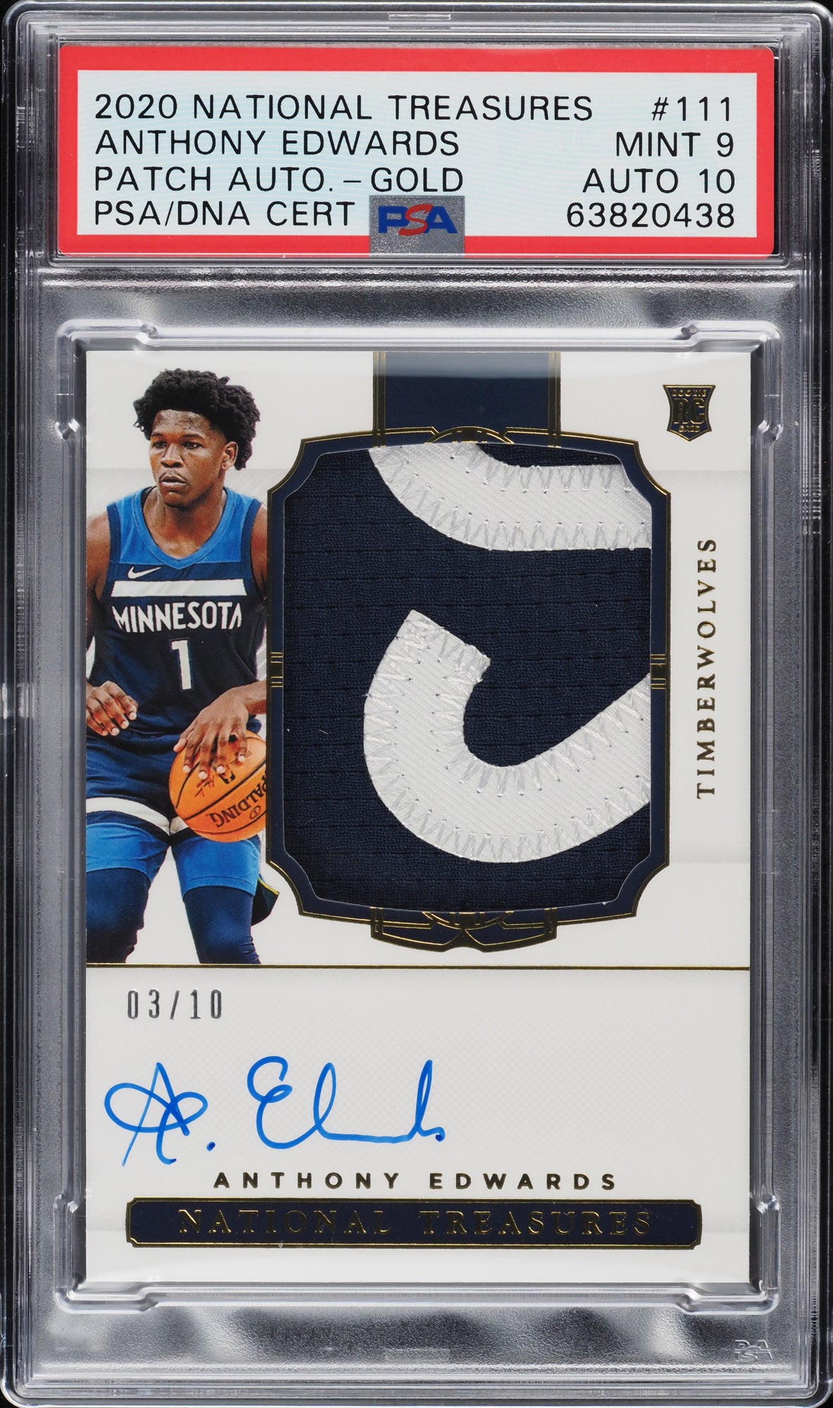 Anthony Edwards rookie card sets record during strong playoff performance