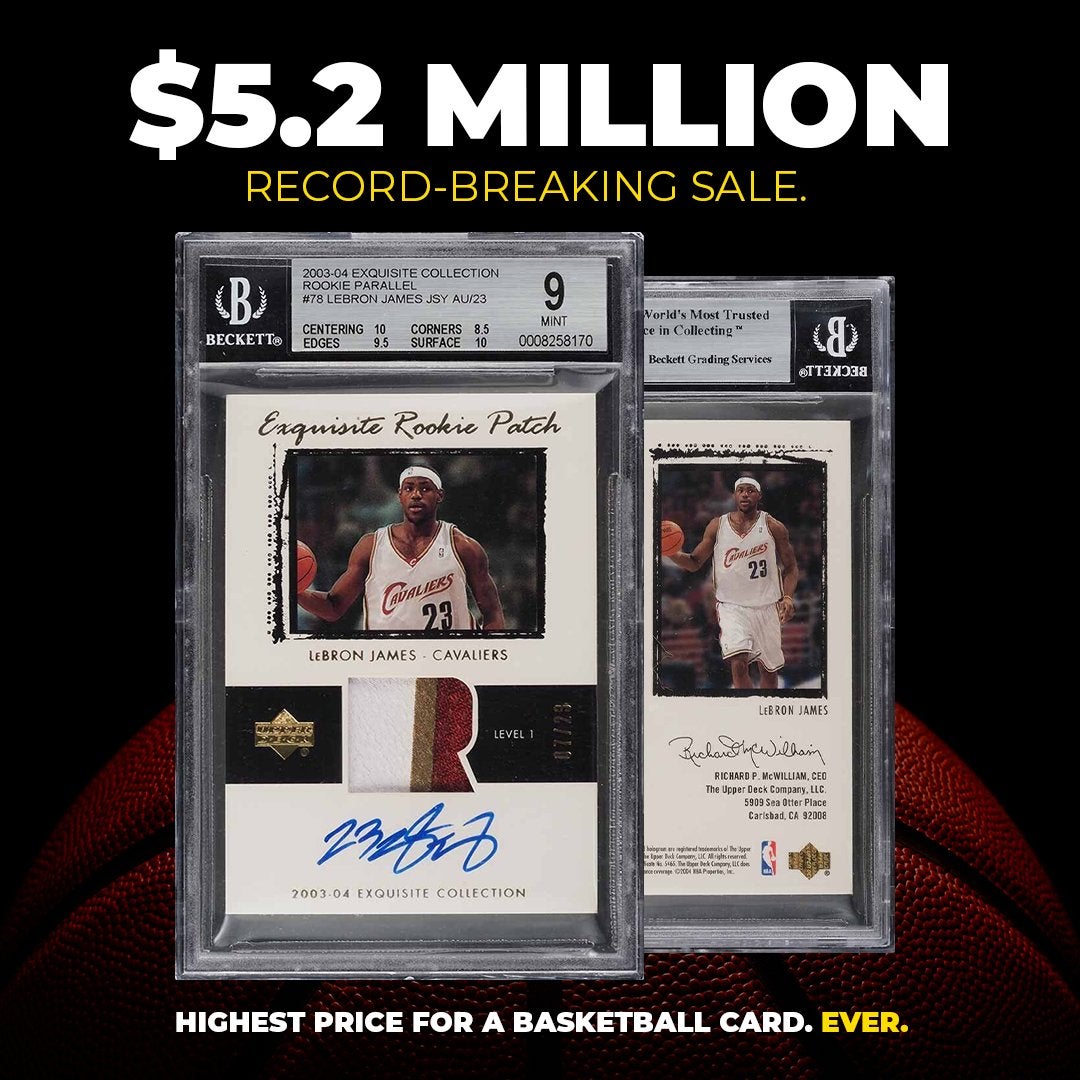 LeBron James matches Mickey Mantle for highest selling sports card of ...