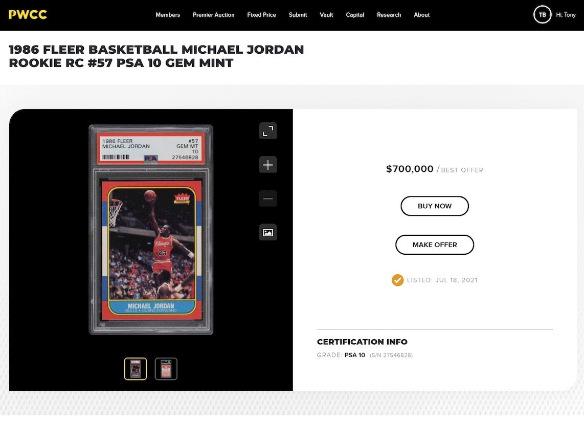 PWCC has $250M in cards for sale as it launches new Fixed Price Marketplace