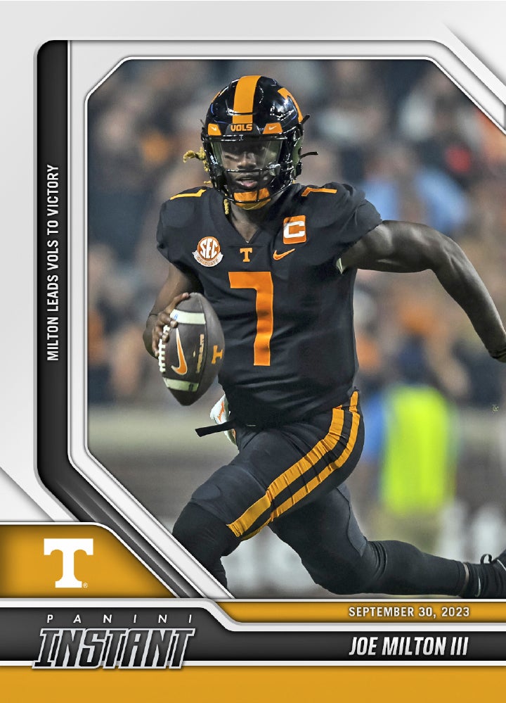 Panini signs Tennessee QB Joe Milton III to trading card, memorabilia deal