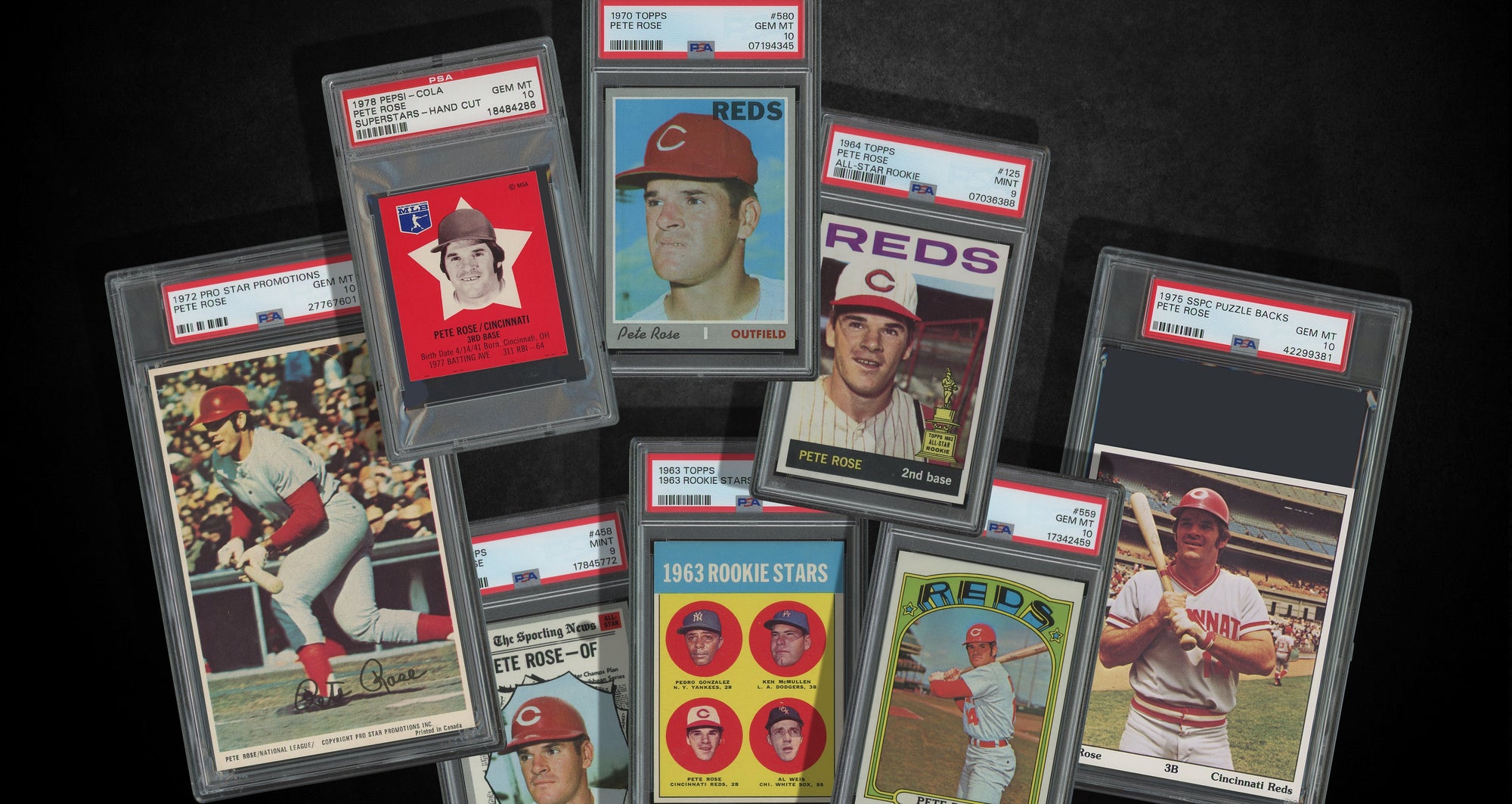 Highly-ranked, high-grade Pete Rose card collection highlights SCP Fall ...