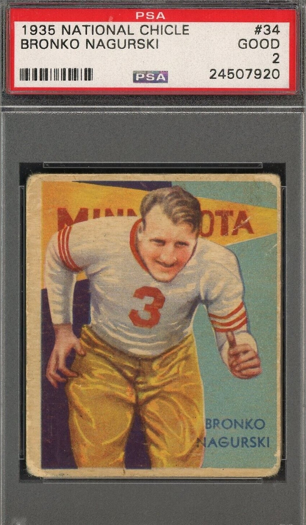 Is Bronko Nagurski's 1935 National Chicle the best football card ever?