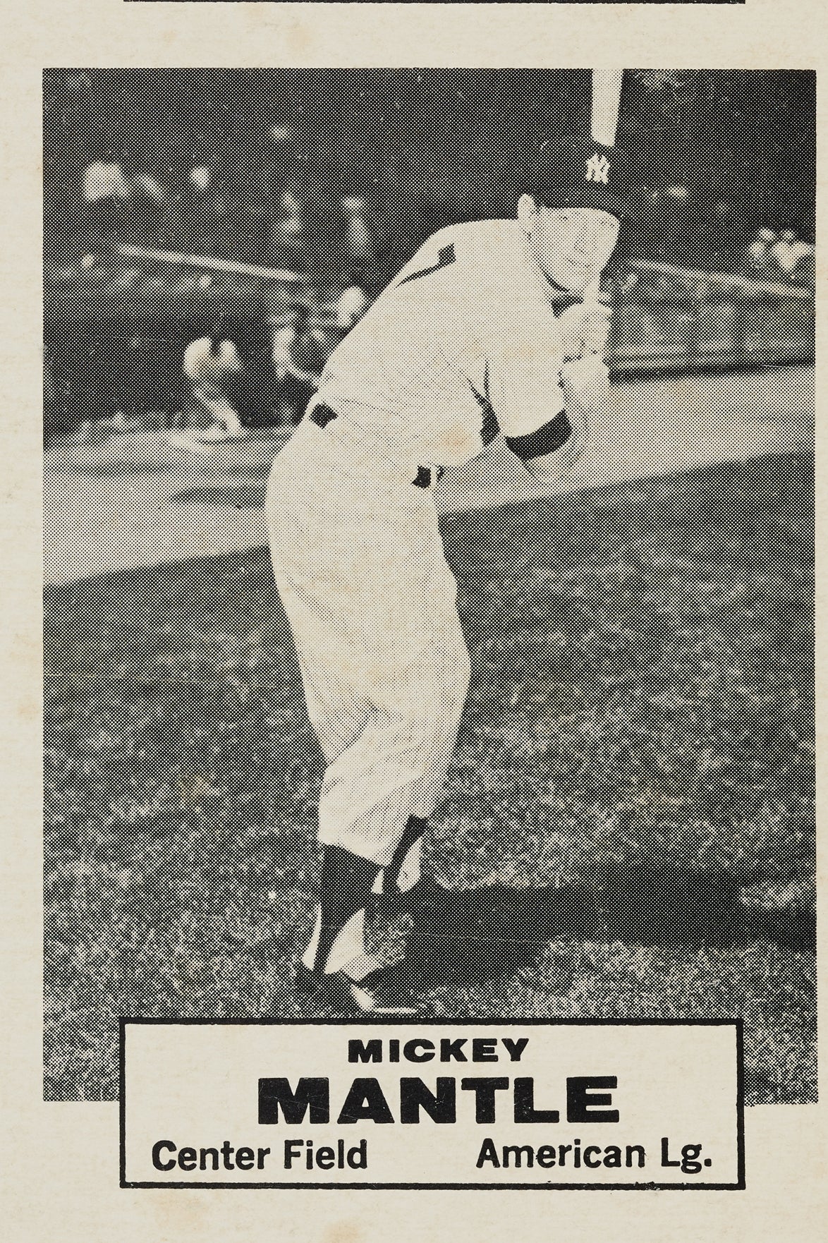 Rare Mickey Mantle card, 1961 Topps Dice Game set up for bid at ...